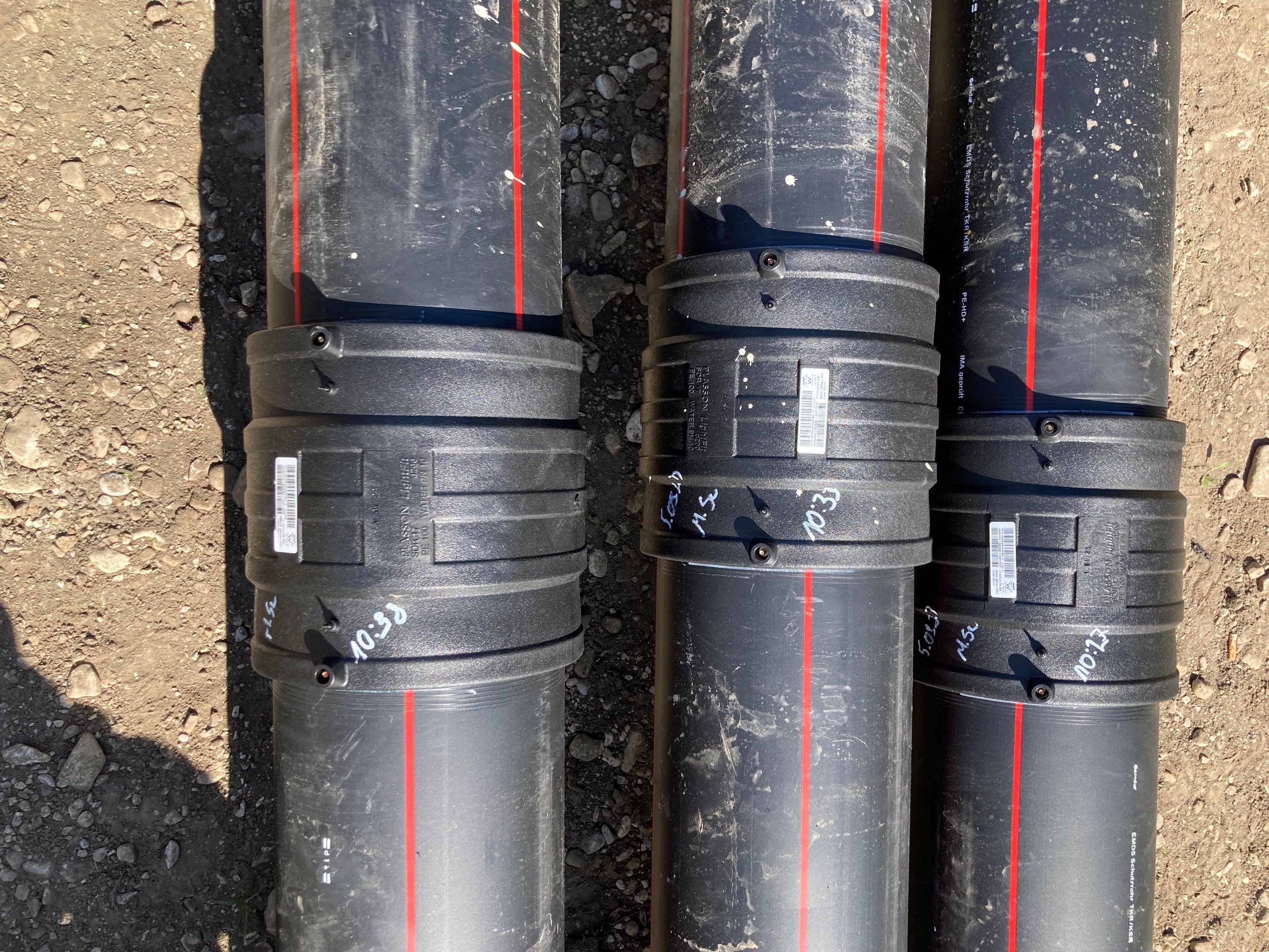 PLASSON PE-Schweissmuffen - Hallein - Baustellenberichte - Service - Friedrich Ebner GmbH